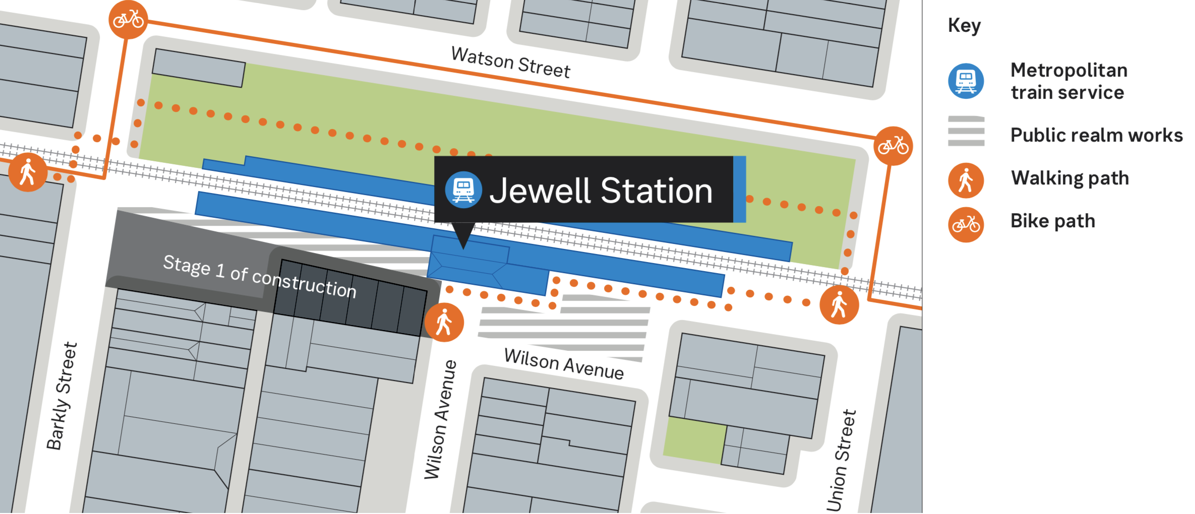 Jewell Station detour change | Bicycle Network