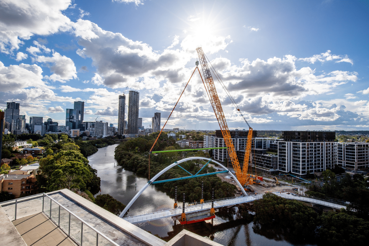 Australia's first diagonal arch bridge soon to welcome riders in Sydney ...