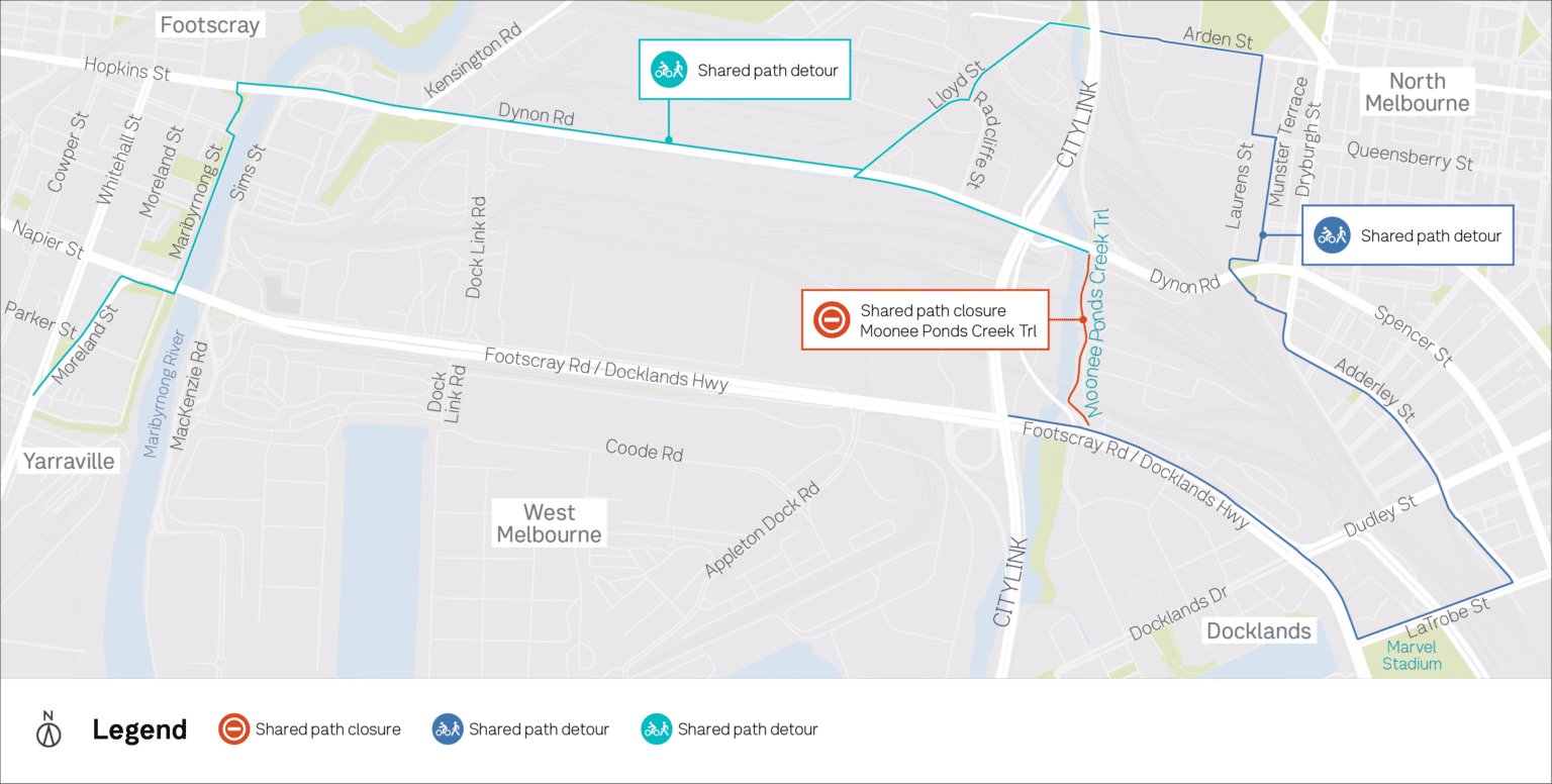 Footscray Road route opens; Creek trail detour | Bicycle Network