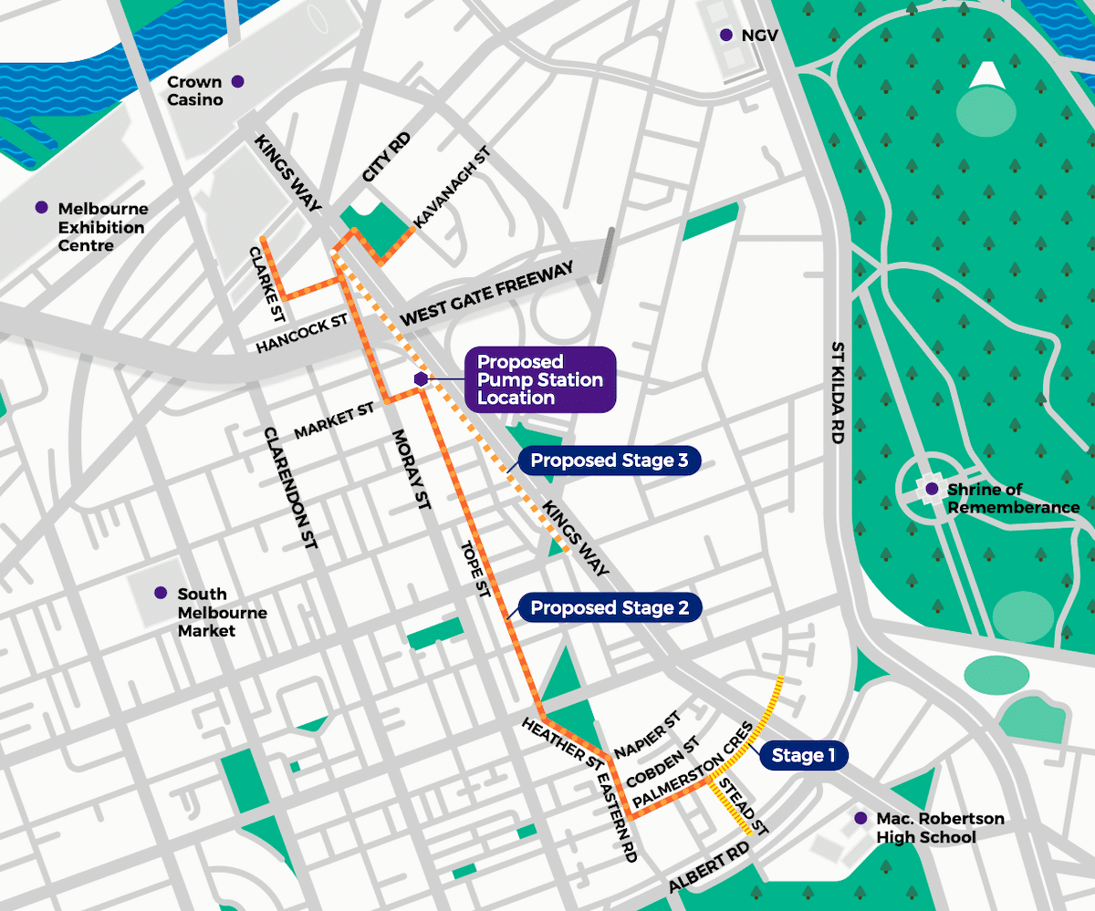 South Melbourne sewer upgrade planned | Bicycle Network